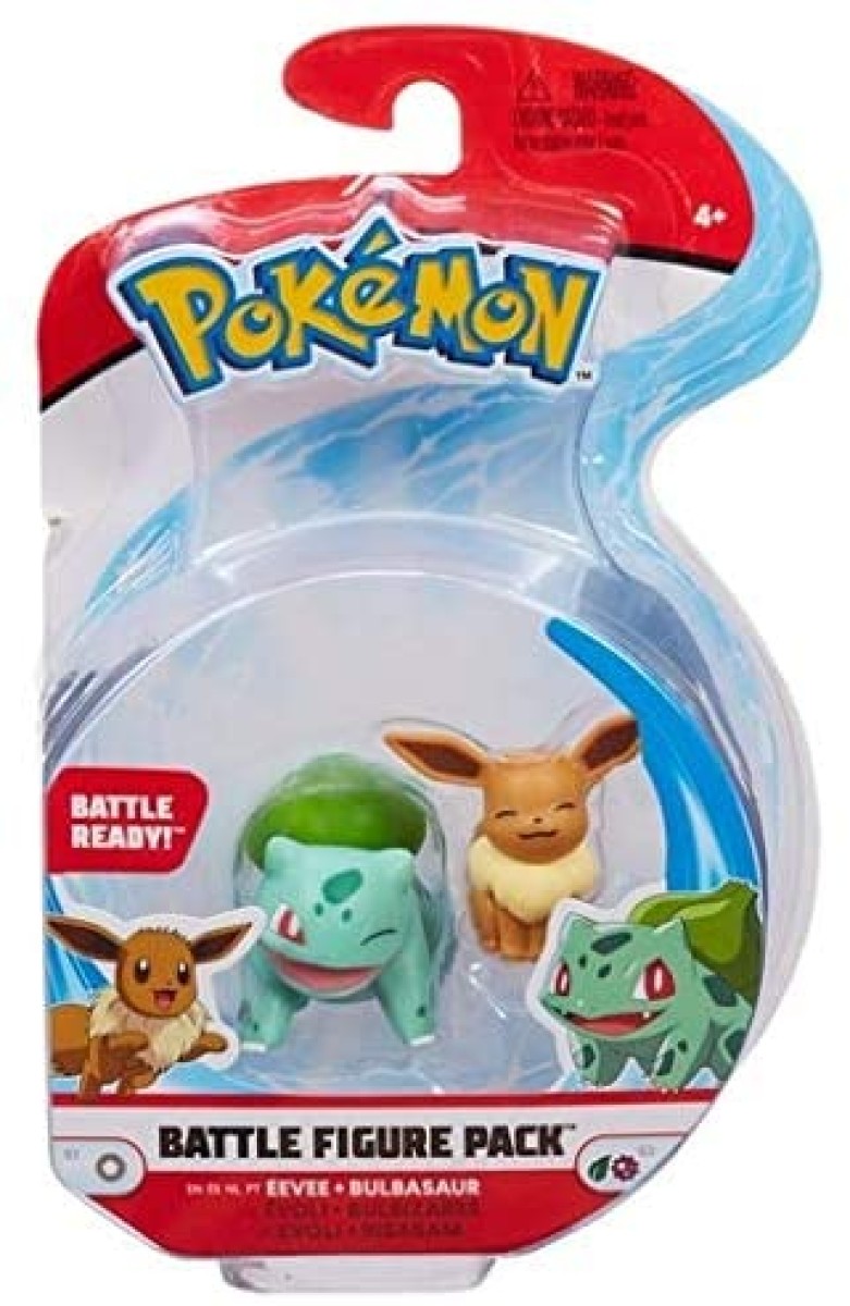 Pokemon Eevee & Bulbasaur Battle Figure Pack - Bright Star Toys